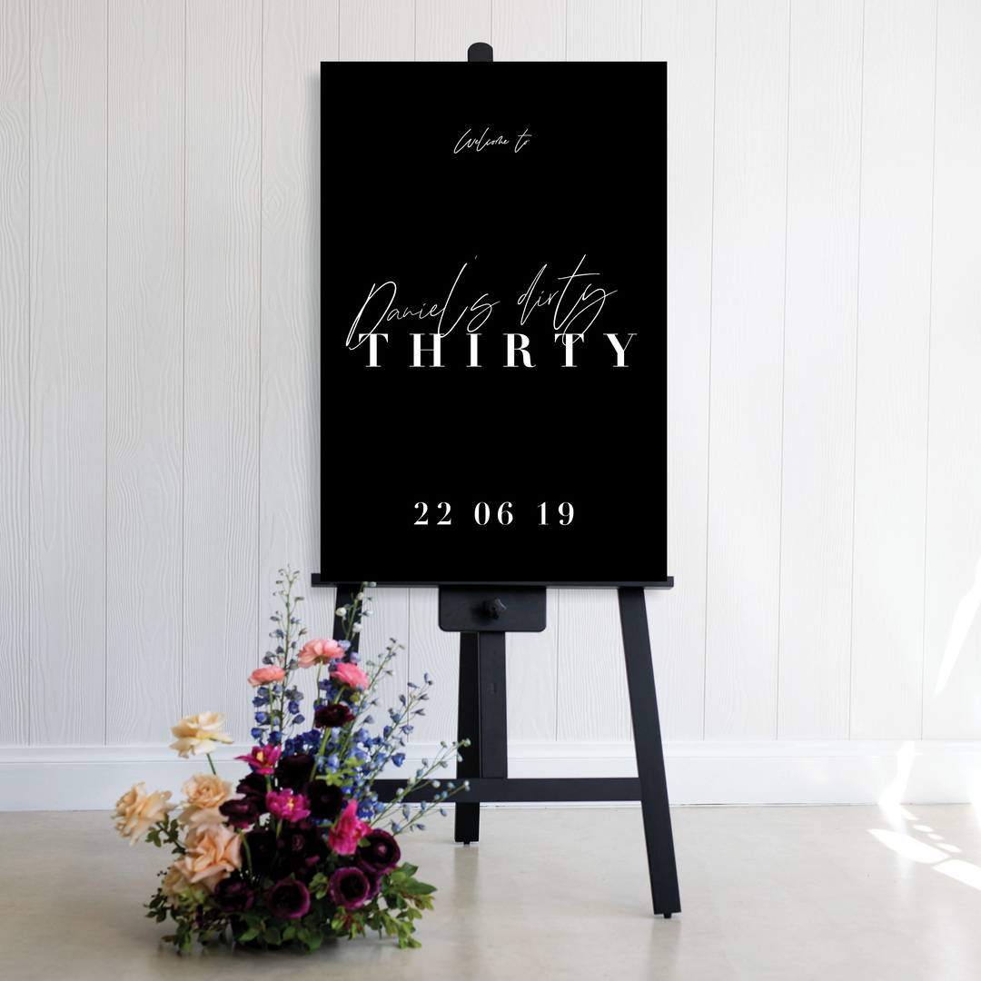 Dirty Thirty - Welcome Sign – madebyjdesigns